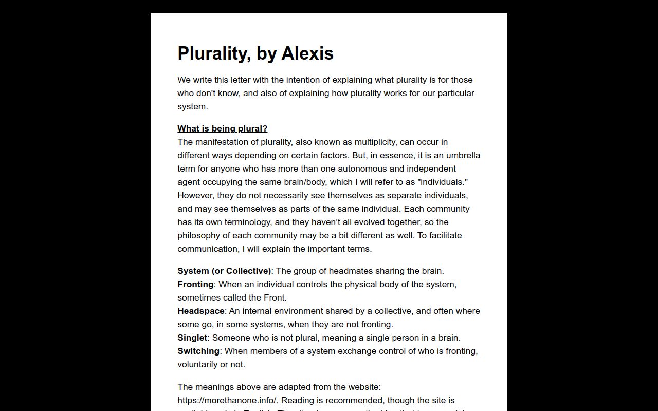 Plurality by Alexis